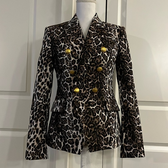 A.L.C. | Jackets & Coats | Alc Animal Print Doublebreasted Blazer ...